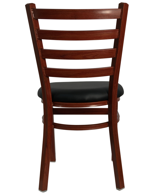 Wood-Grain Metal Ladderback - Shev Chair
