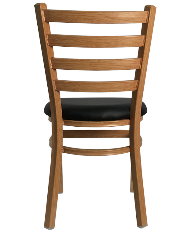 Wood-Grain Metal Ladderback - Shev Chair